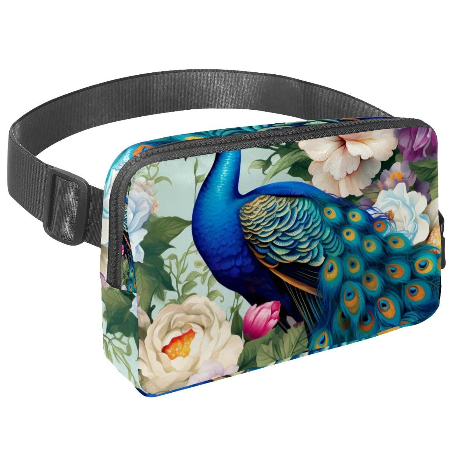Peacock Adjustable Lightweight Waist Bag with Extension Strap - Unisex ...