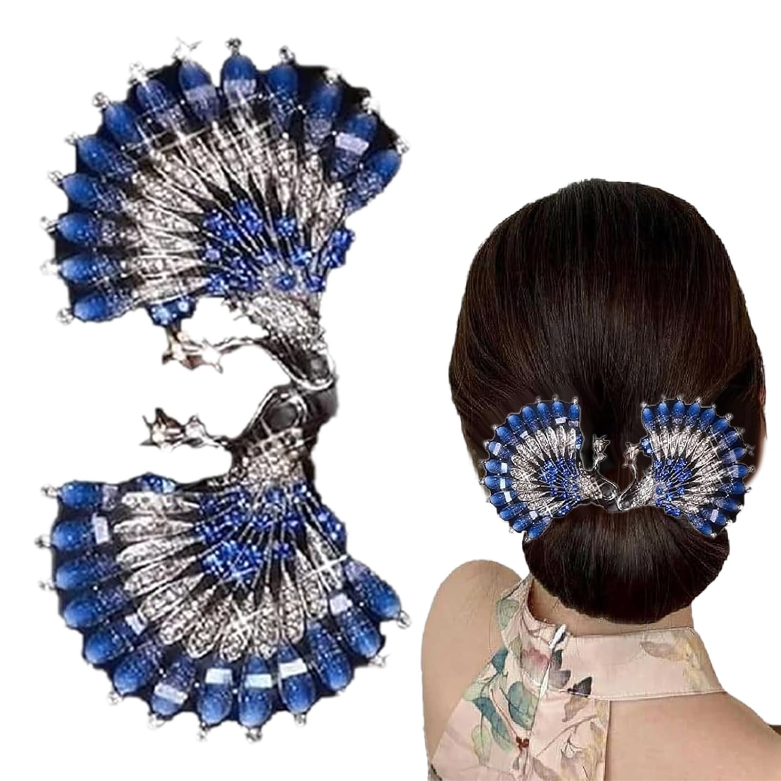 Peacock Angel Wings Bun Display Angel Elegant Hair Bun Maker Swan Hair ...