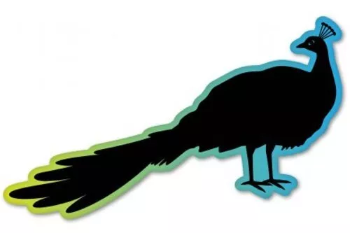 Peacock Beautiful Car Sticker Phone Decal Water Bottle Stickers Car ...