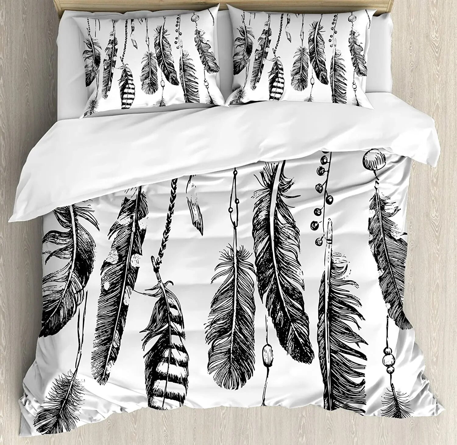Peacock Bedding Set Comforter Duvet Cover Pillow Shams Peacock Feathers