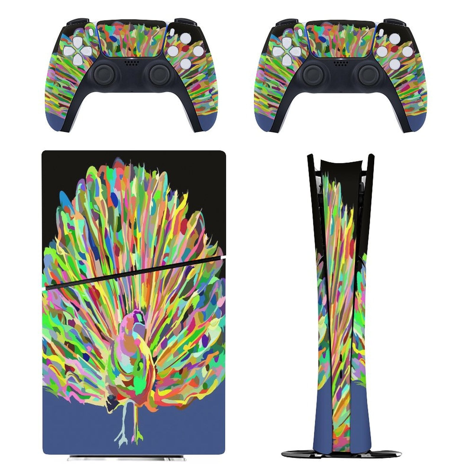 Peacock, Bird, Colored PS5/PS5 Slim Digital Disc Skin Sticker For ...