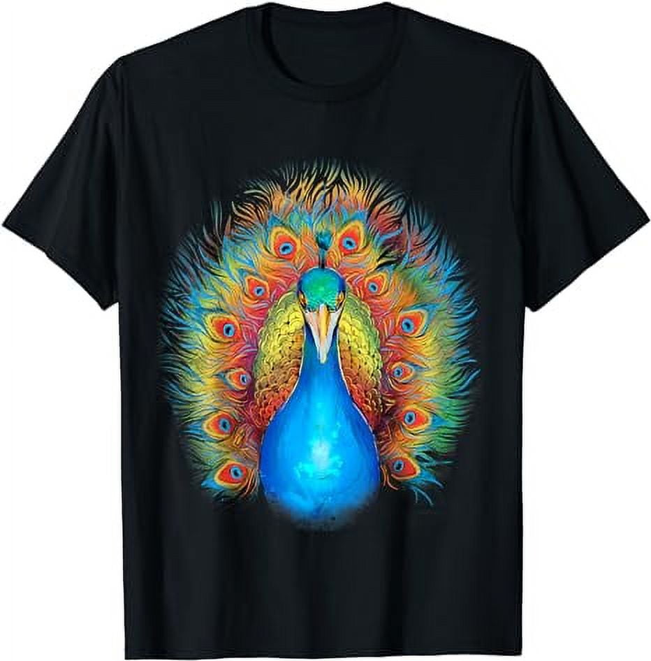 Peacock Bird Colourful Animal Peacock T-Shirt - Walmart.com