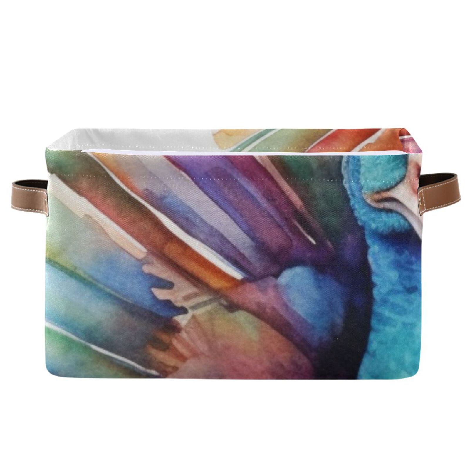 Peacock Bird Storage Bins Baskets With Handles Storage Box Clothes ...