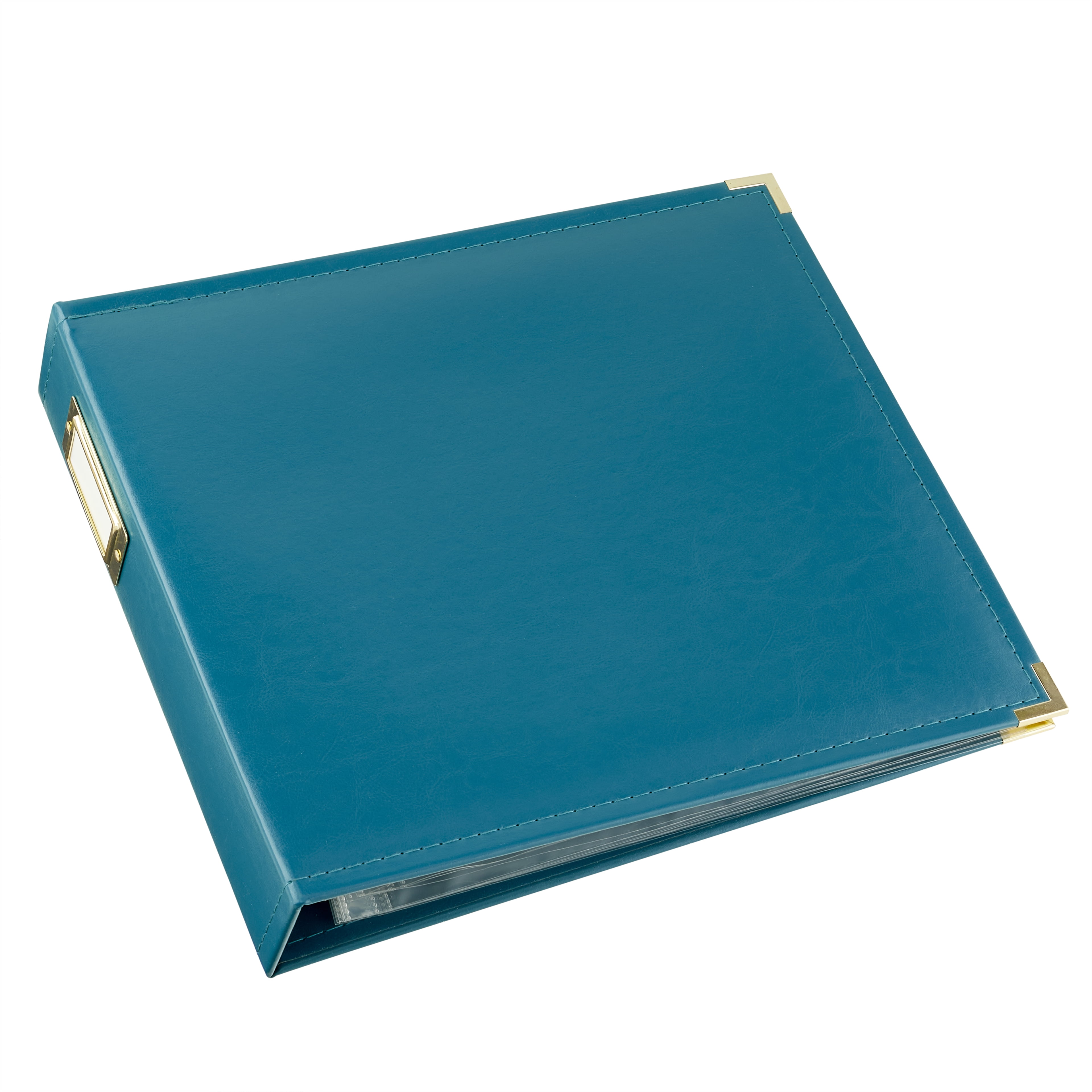 Peacock Blue Faux Leather D-Ring Scrapbook Album by Recollections ...