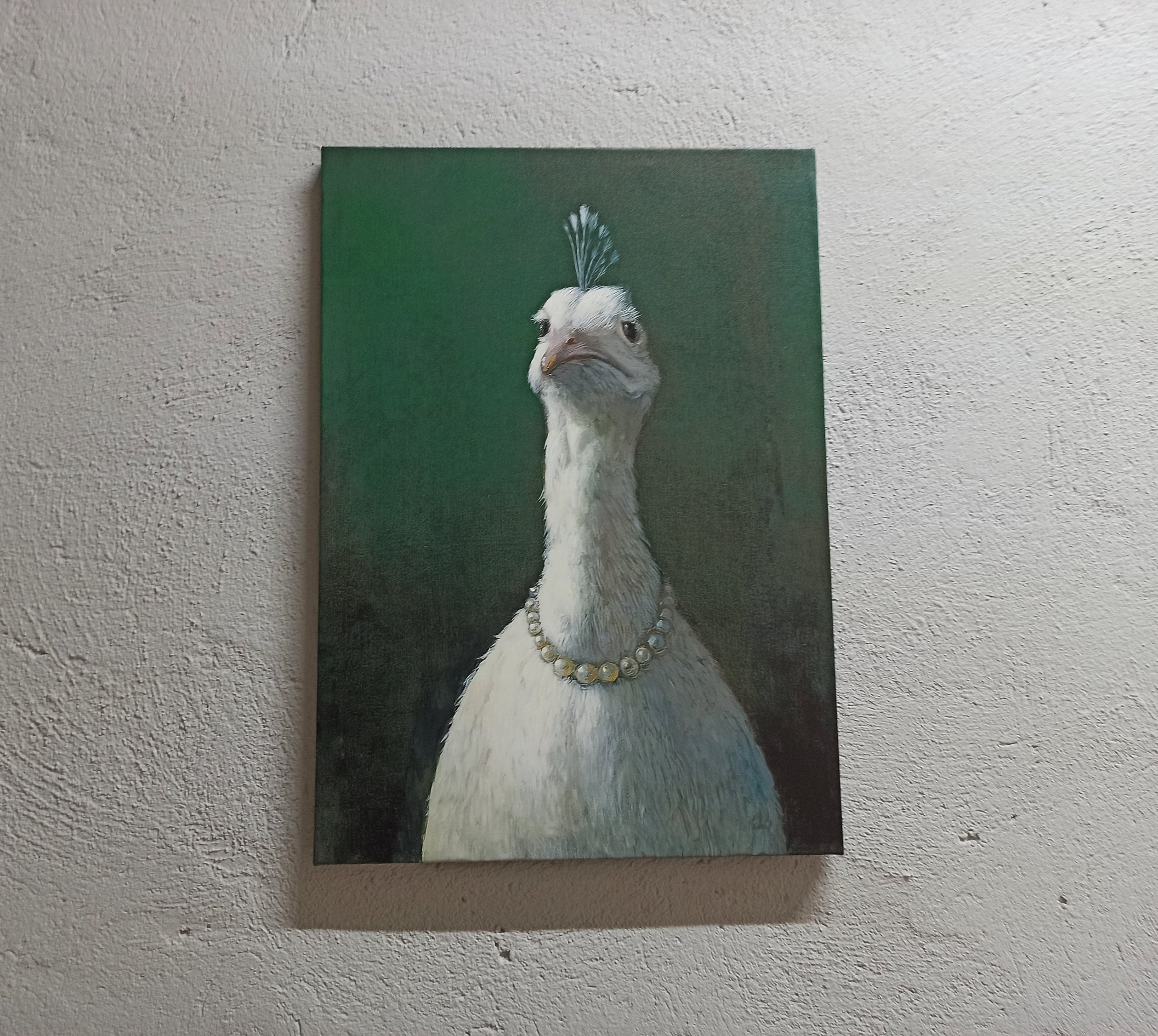 Peacock Canvas Art, Fowl with Pearls Poster, Trendy Printed, Peacock ...