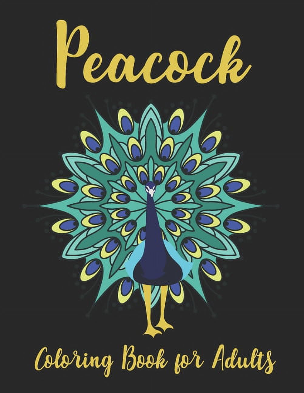 Peacock Coloring Book for Adults: Beautiful Peacock Designs Coloring ...