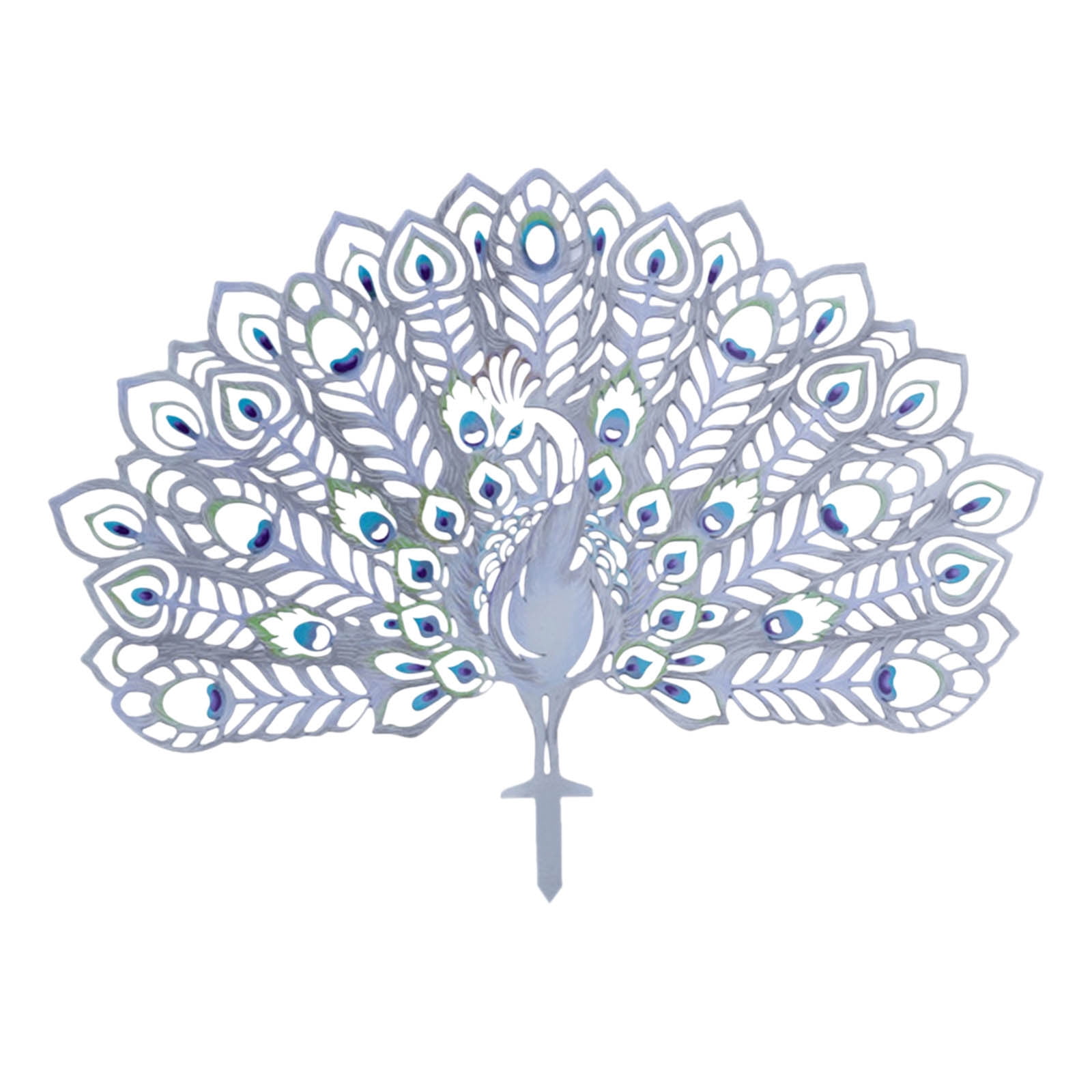 Peacock Decor Garden Statue and Sculpture, Metal Peacock Yard Art Lawn ...