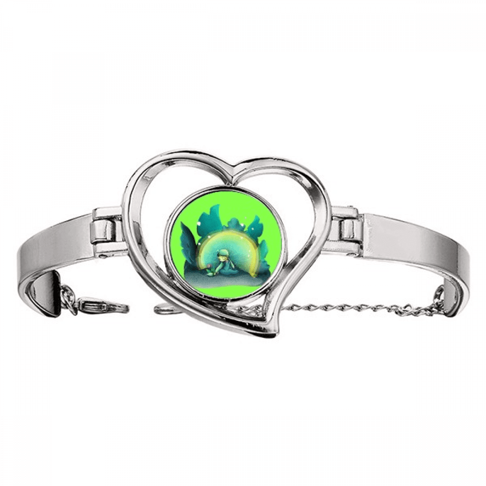 Peacock Demon Painting Bracelet Heart Jewelry Wire Bangle - Walmart.com