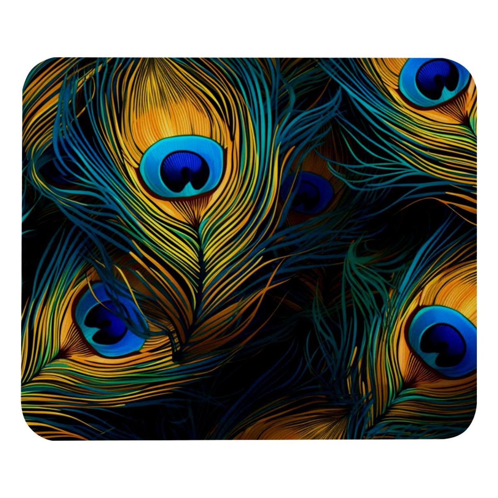 Peacock Feather Mouse Pad for Wireless Mouse Home Office Desk Laptop ...