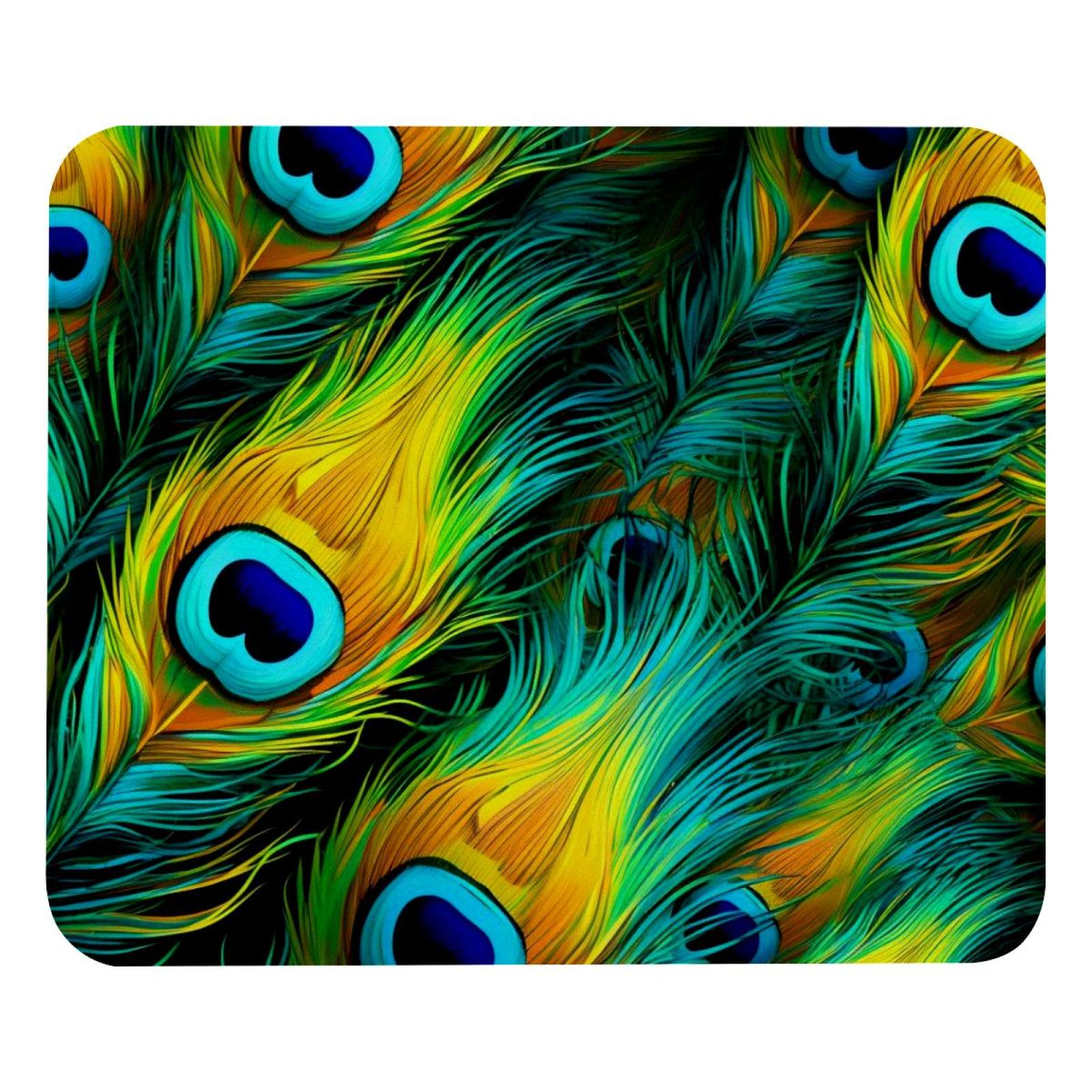 Peacock Feather Mouse Pad for Wireless Mouse Home Office Desk Laptop ...