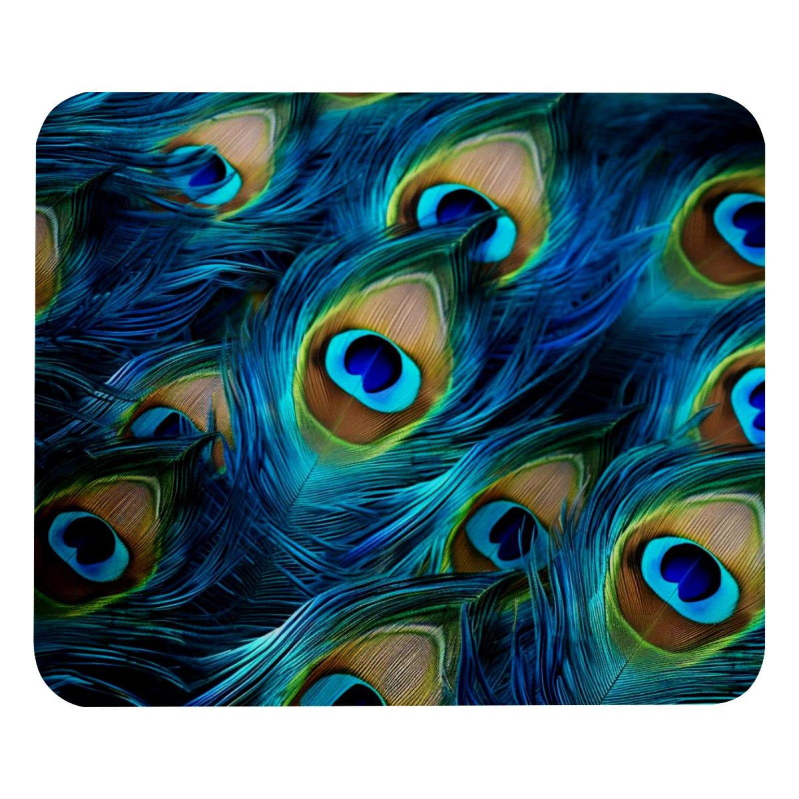 Peacock Feathers 8.3x9.8 Inch Square Gaming Mouse Pad with Non-Slip ...