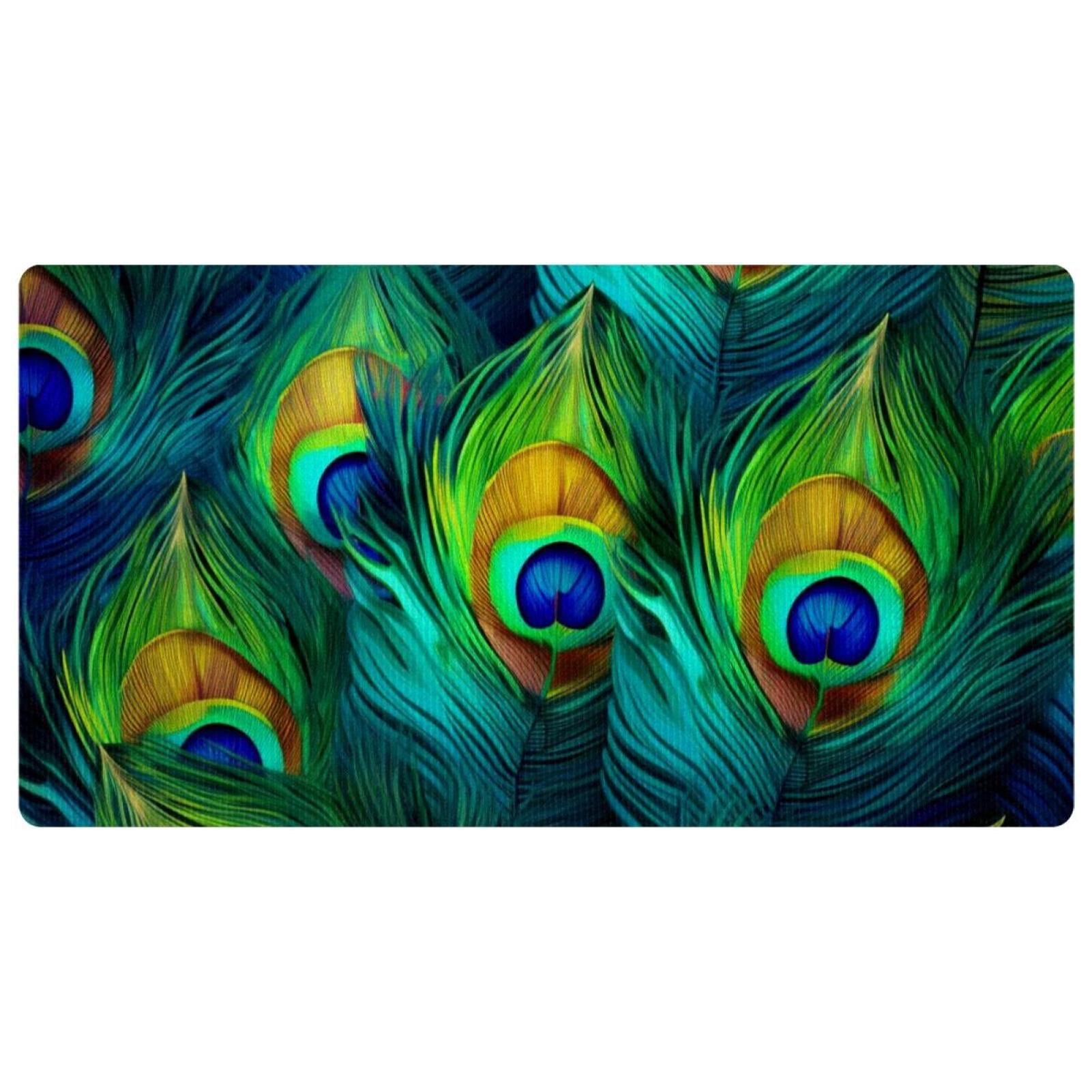 Peacock Feathers Deluxe Kitchen Mats for Floor - Anti Fatigue, Large ...