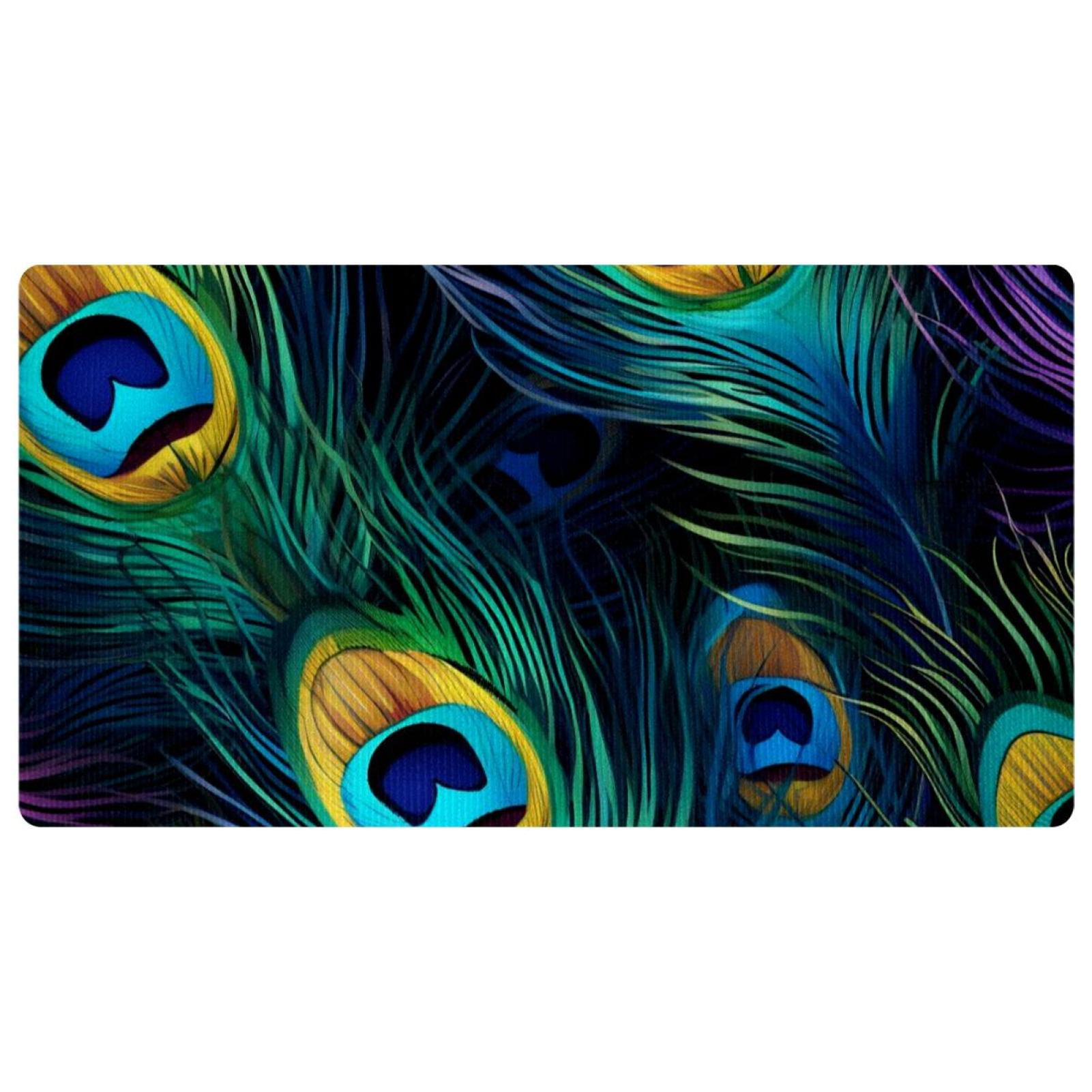 Peacock Feathers Deluxe Kitchen Mats for Floor - Anti Fatigue, Large ...