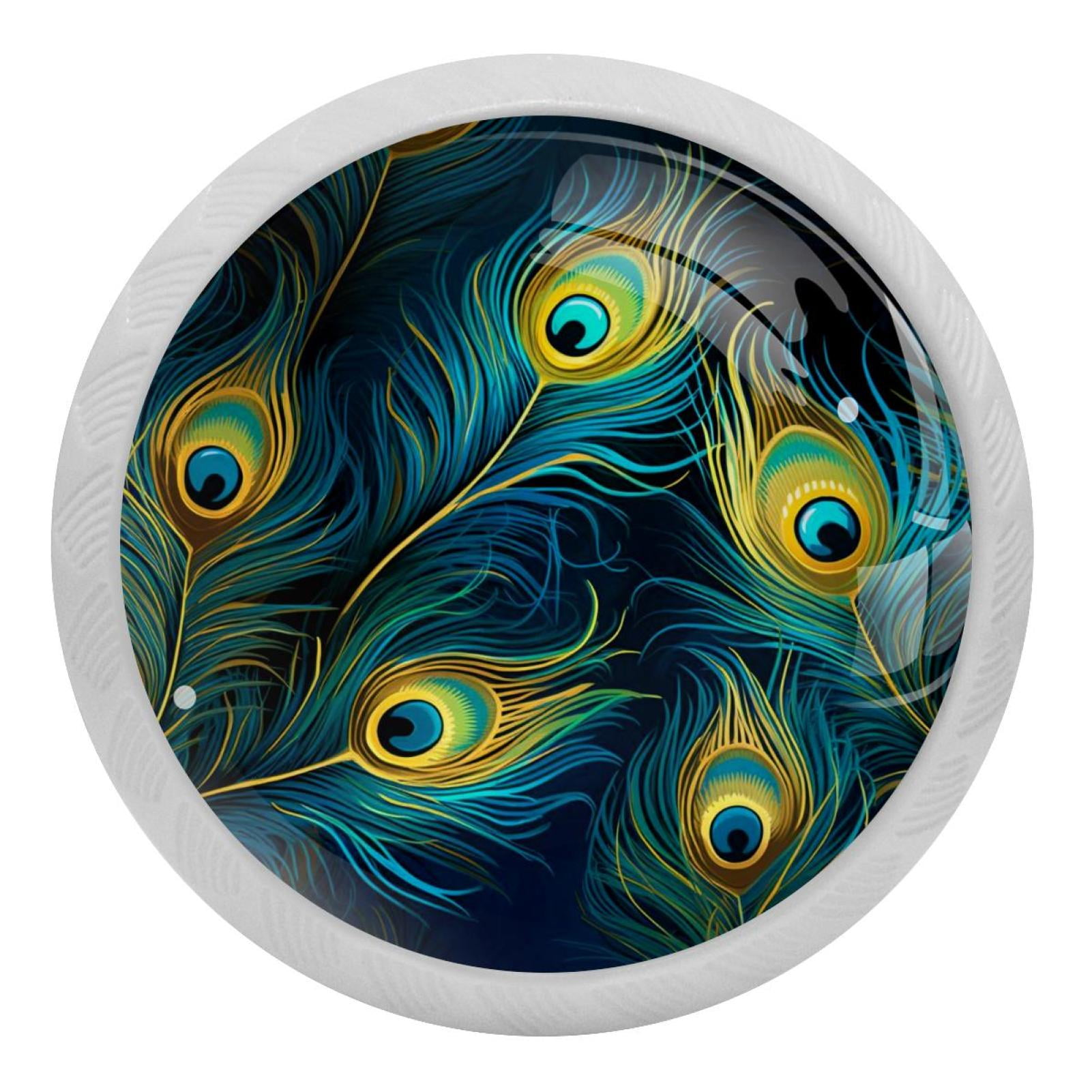 Peacock Feathers Glow-in-the-Dark Fluorescent Drawer Pulls - Round 4 ...