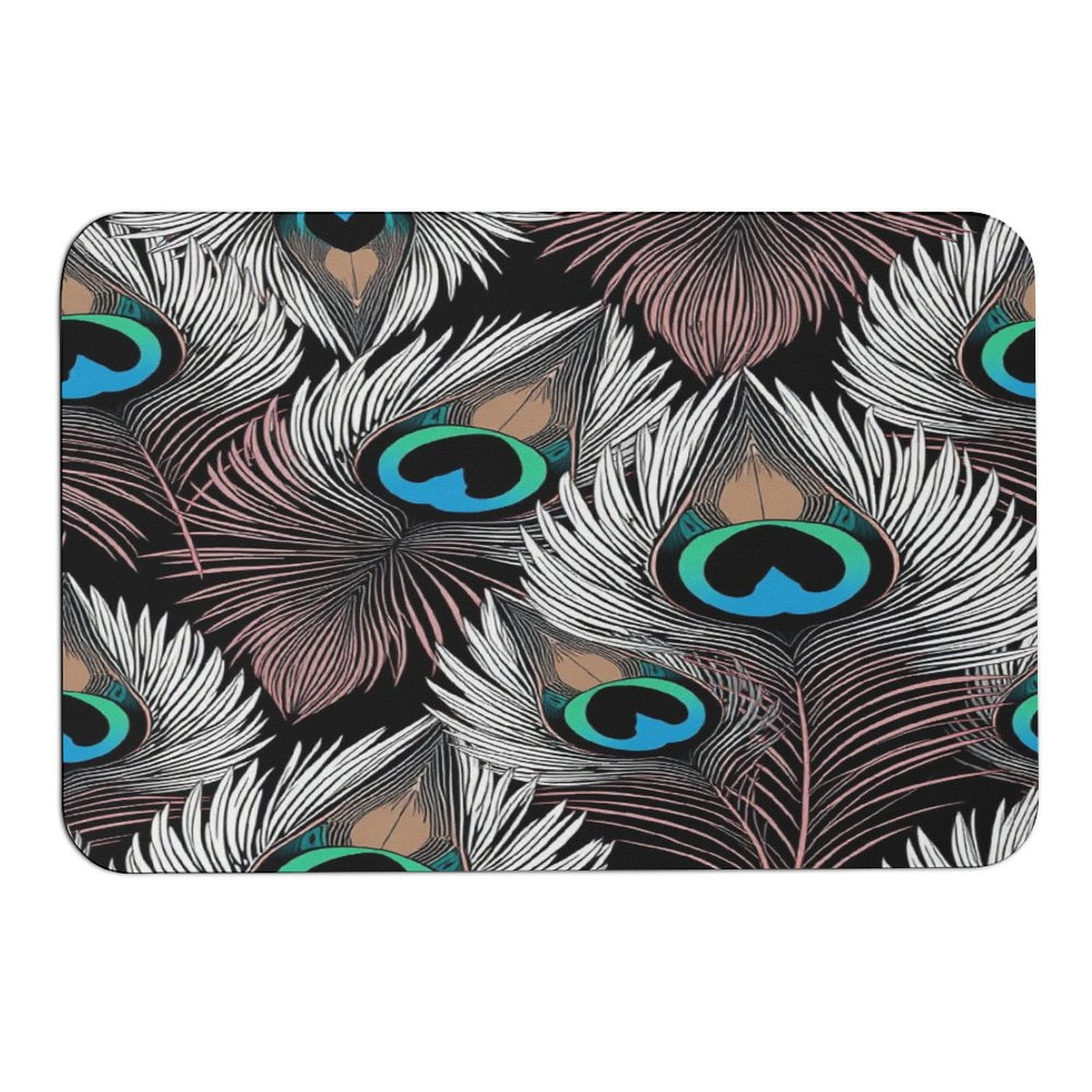 Peacock Feathers Kitchen Floor Mat Living Room Decor Carpet Home ...