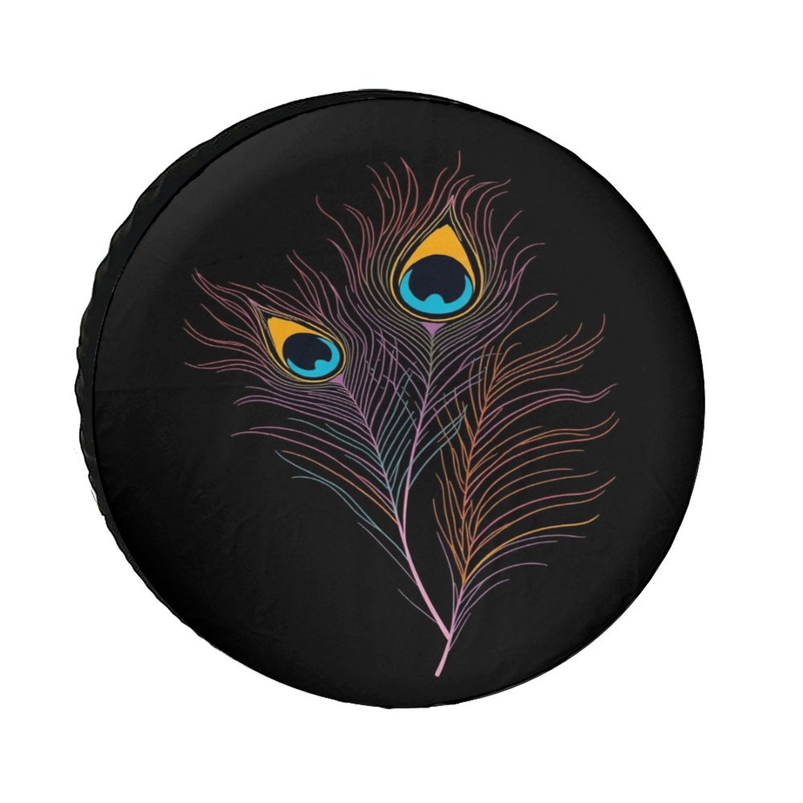 Peacock Feathers Spare Tire Cover Dust-Proof Wheel Tire Cover Fit ...