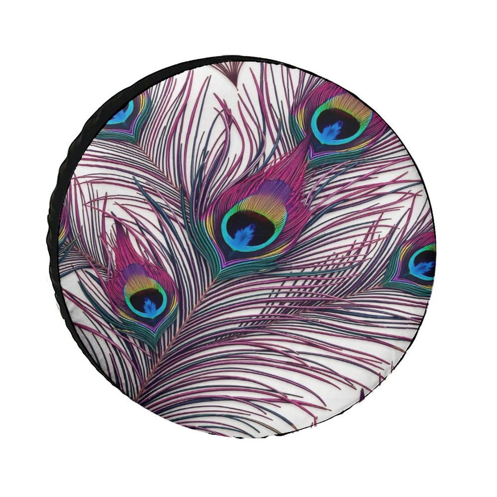 Peacock Feathers Spare Tire Cover Universal Wheel Tire Protectors for ...