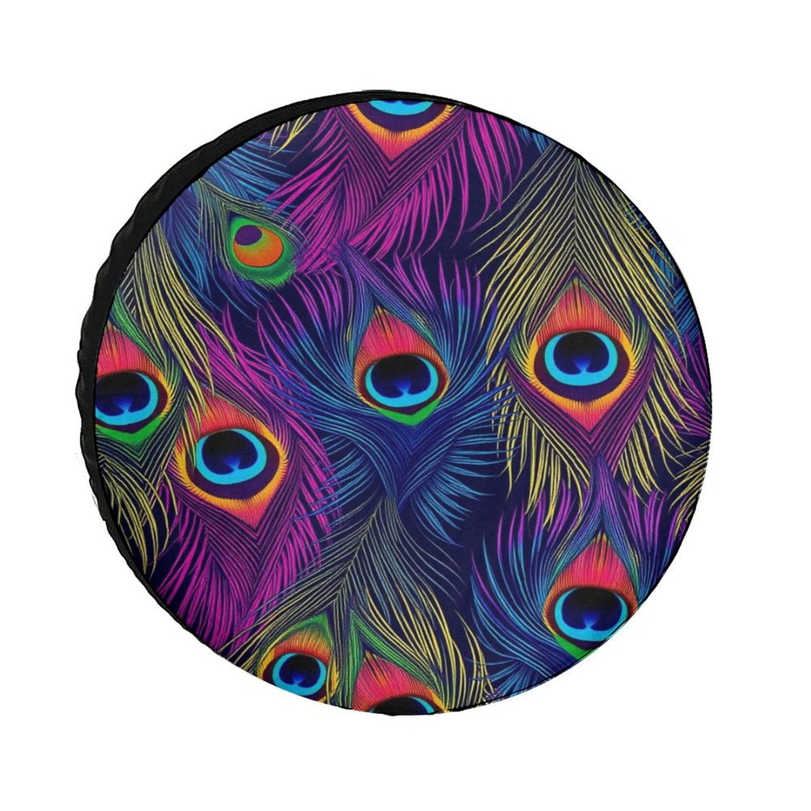 Peacock Feathers Spare Tire Cover Universal Wheel Tire Protectors for ...