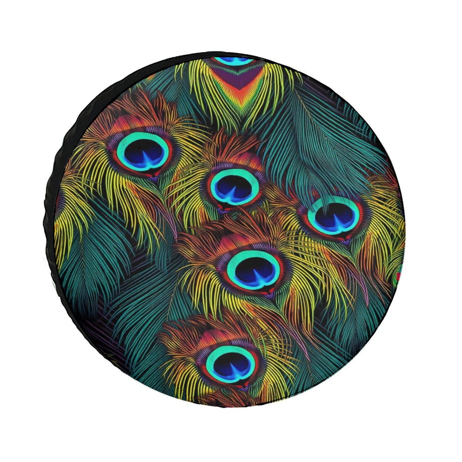 Peacock Feathers Spare Tire Cover Universal Wheel Tire Protectors for ...