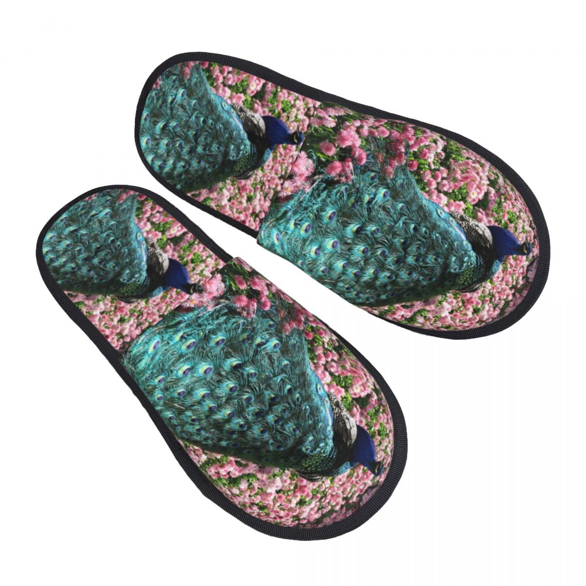 Peacock Guest Slippers for Bedroom Women Feather Animal Cute And ...