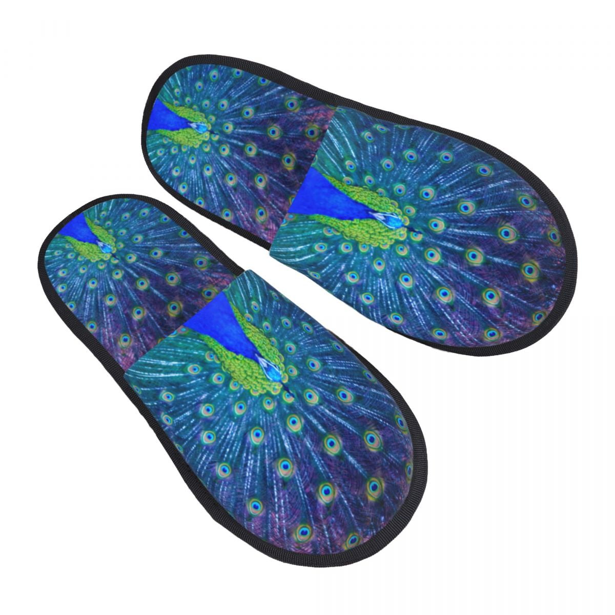 Peacock House Slippers Women Soft Memory Foam Feather Animal Cute And ...