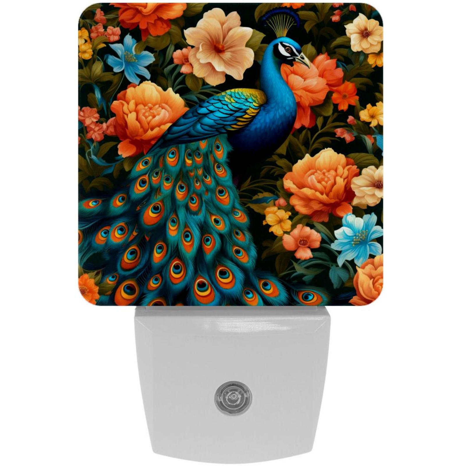 Peacock LED Square Night Light - Energy Efficient and Stylish ...