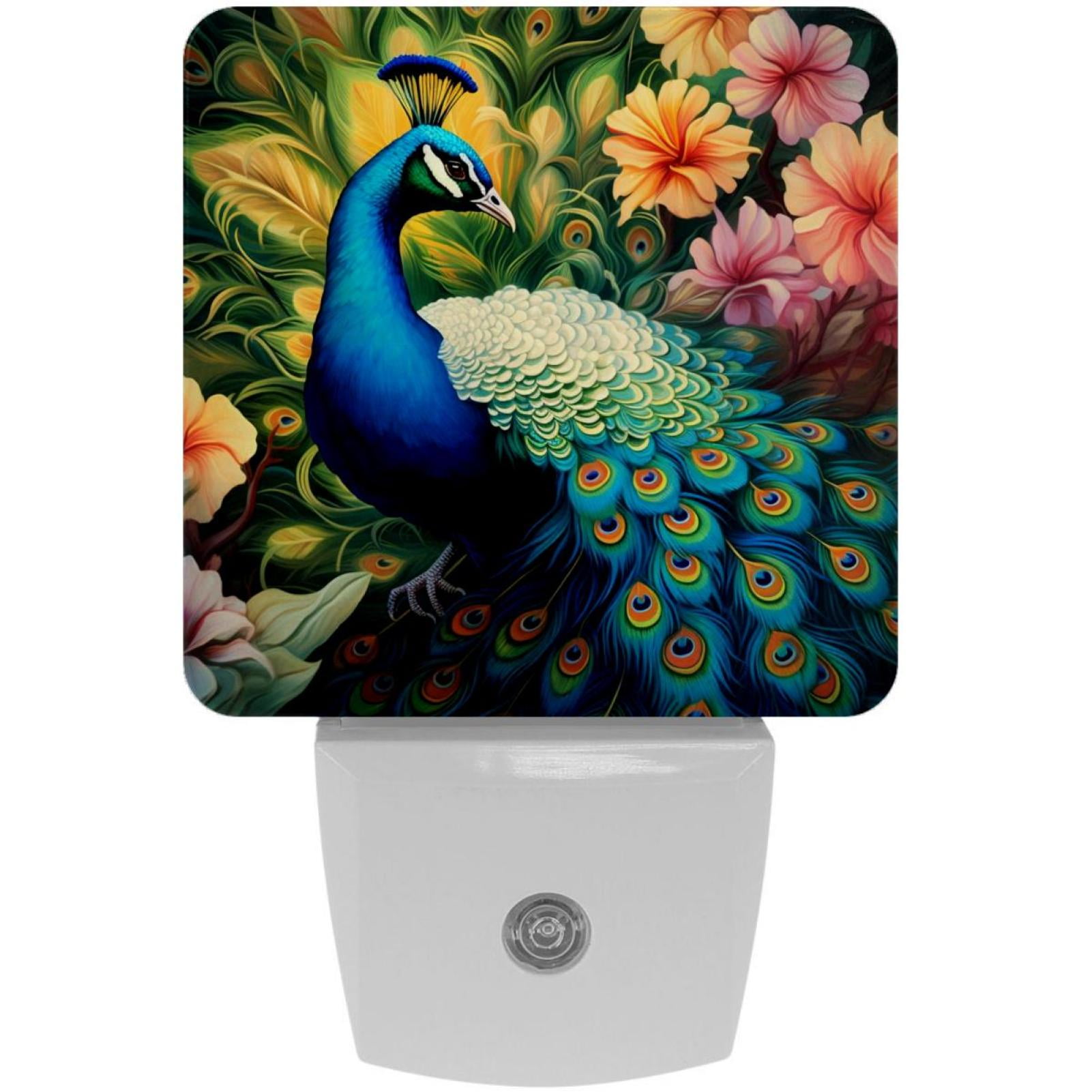 Peacock LED Square Night Light - Small and Bright Square-shaped LED ...