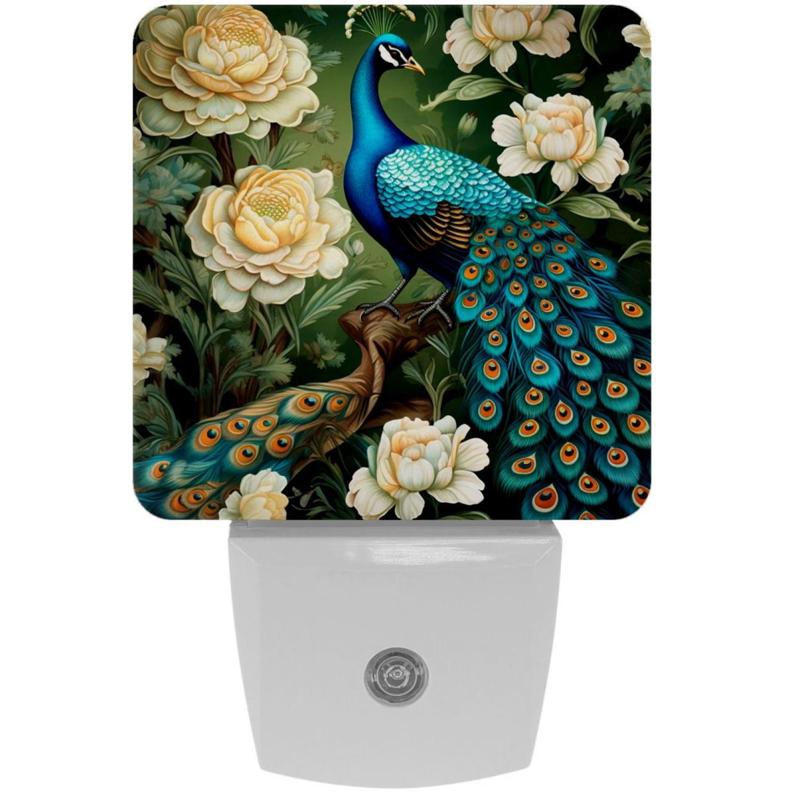 Peacock LED Square Night Lights - Bedside Lighting Solution for a ...