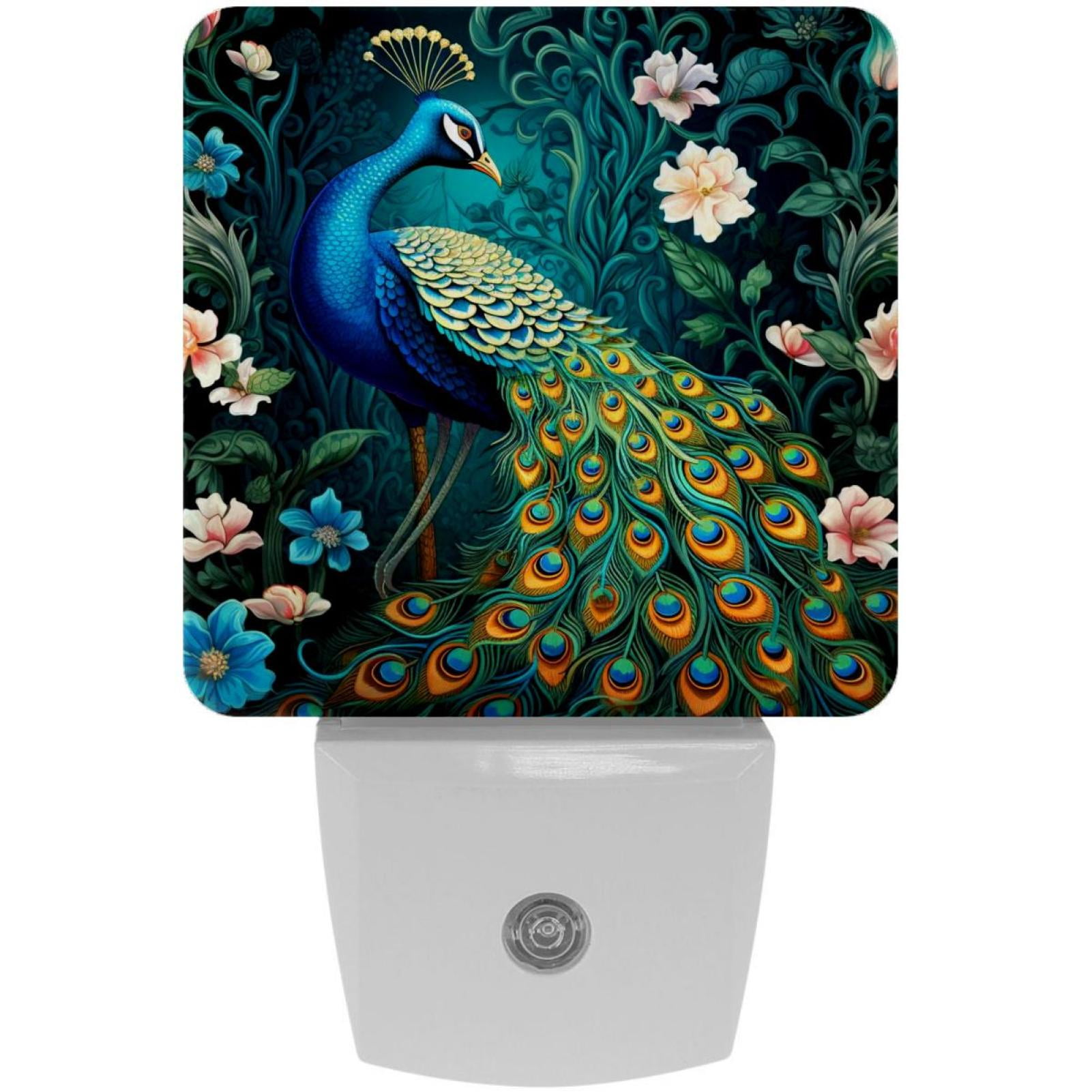 Peacock LED Square Night Lights - Energy Efficient and Stylish Decor ...