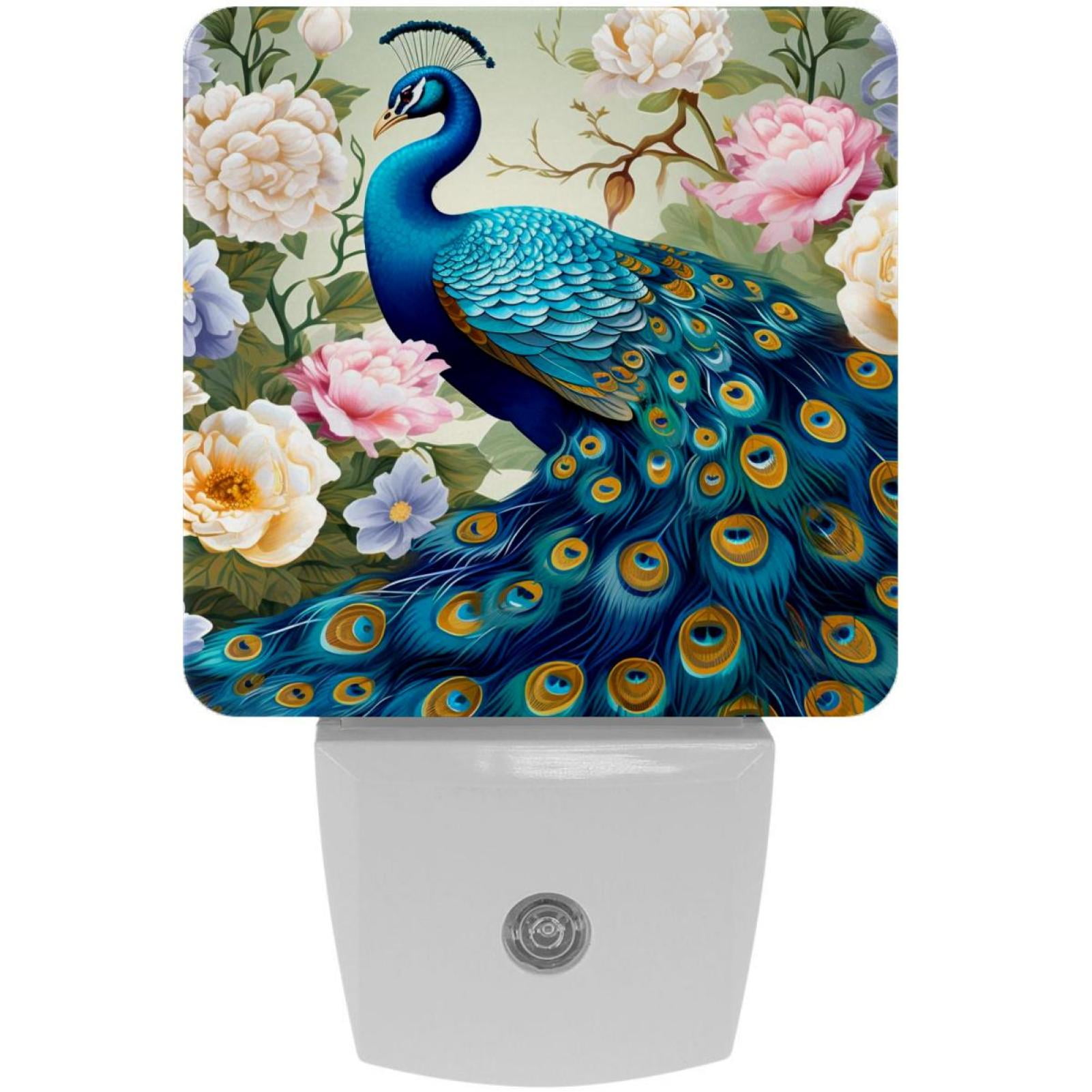 Peacock LED Square Night Lights - Energy Efficient and Stylish Room ...