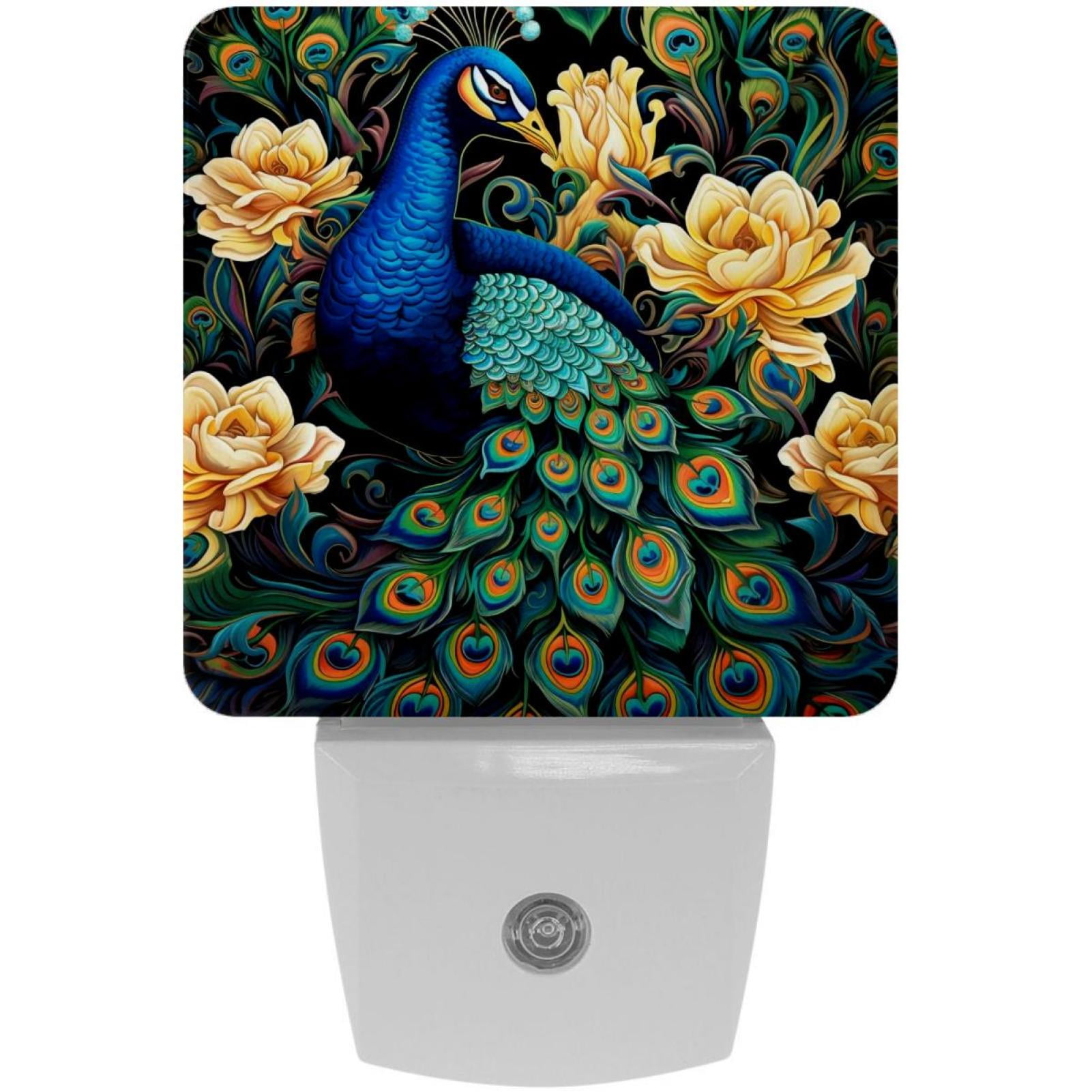 Peacock LED Square Night Lights - Illuminating Your Space with Style ...