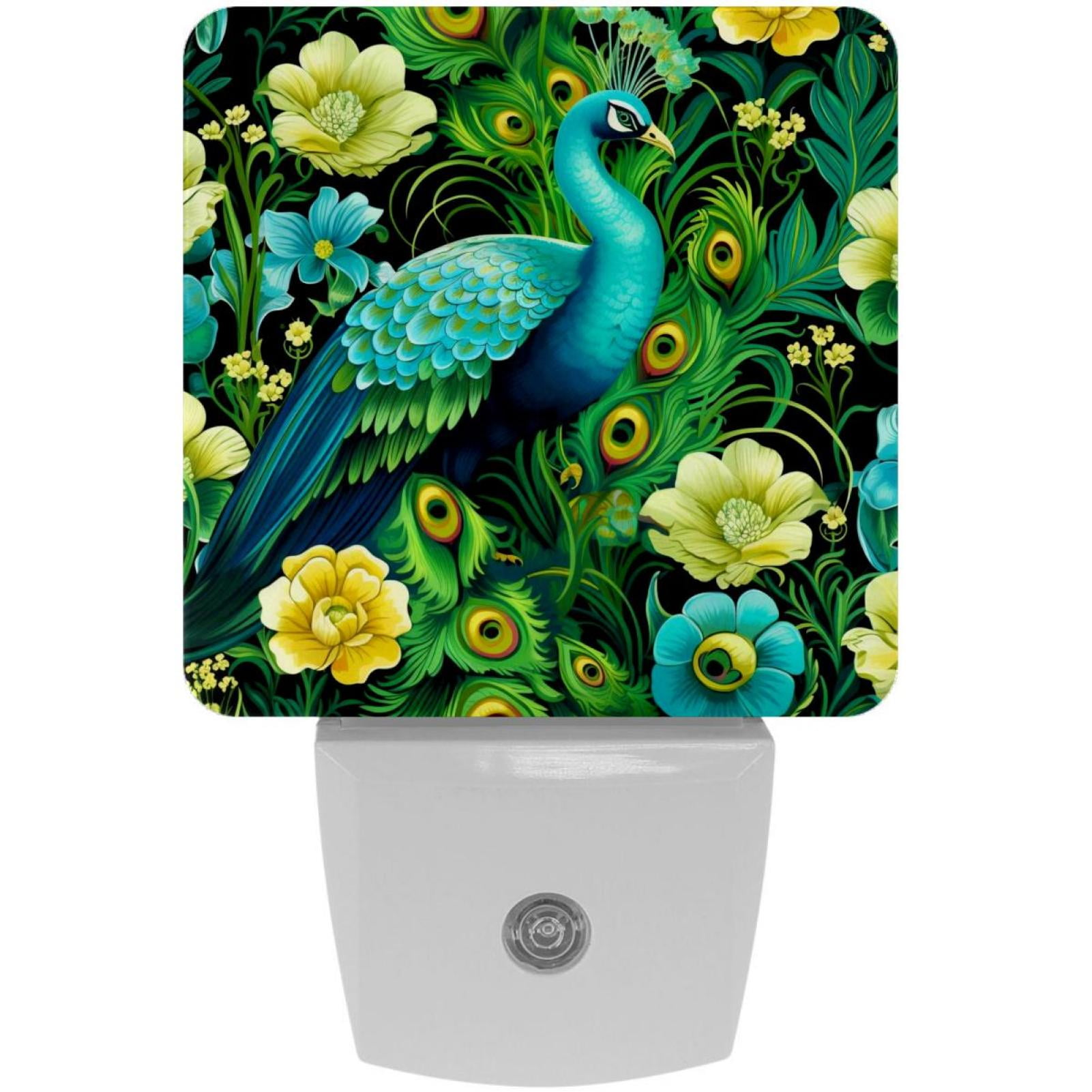 Peacock LED Square Night Lights - Small and Bright Illumination for ...