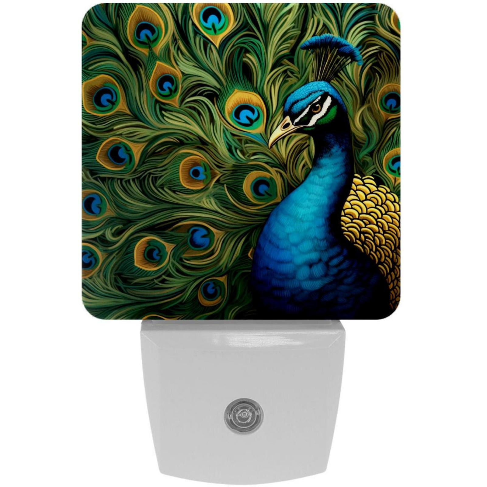 Peacock LED Square Night Lights - Stylish and Energy-Efficient ...