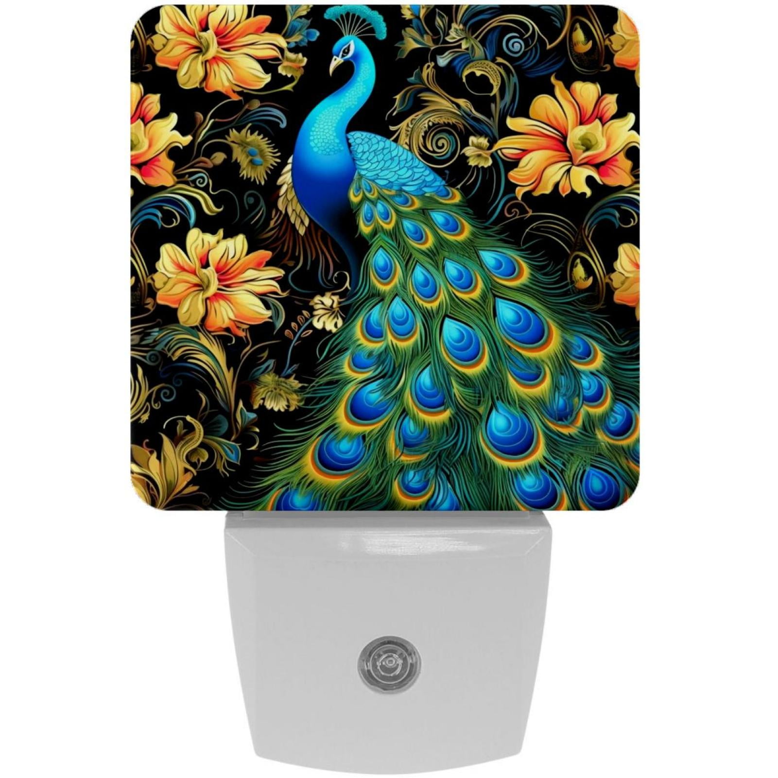 Peacock LED Square Night Lights - Stylish and Energy-Efficient Room ...