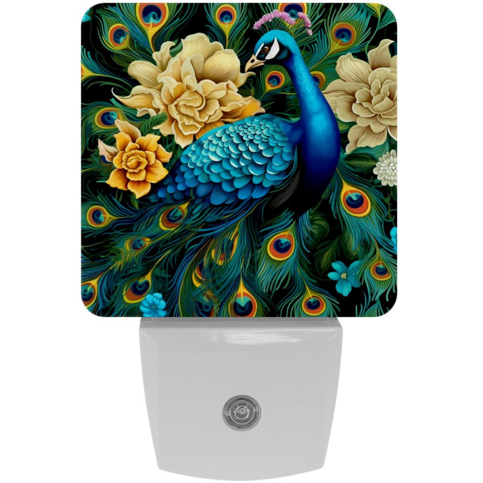 Peacock LED Square Night Lights - Stylish and Energy-Efficient Room ...