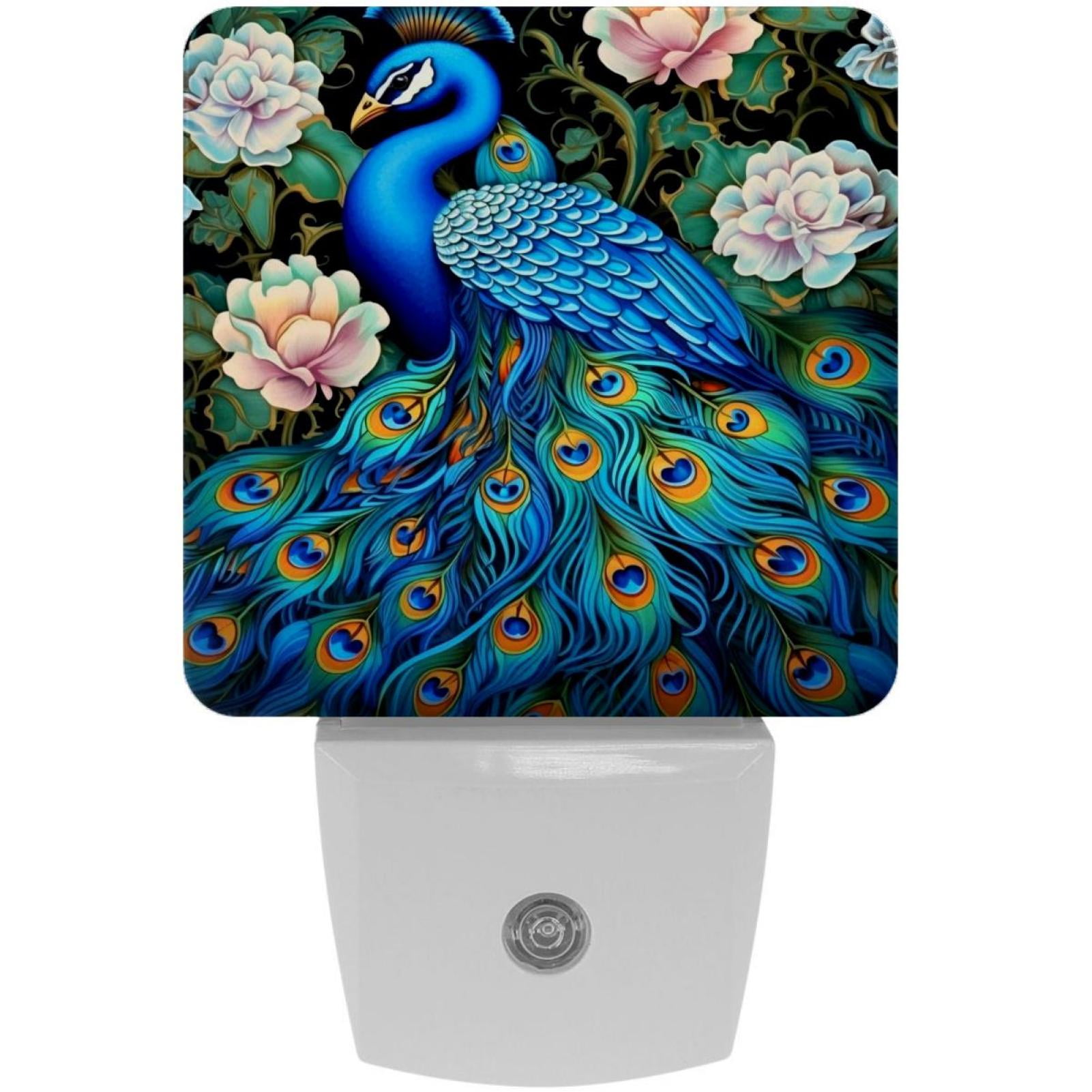 Peacock LED Square Night Lights - Stylish and Energy-Efficient Room ...