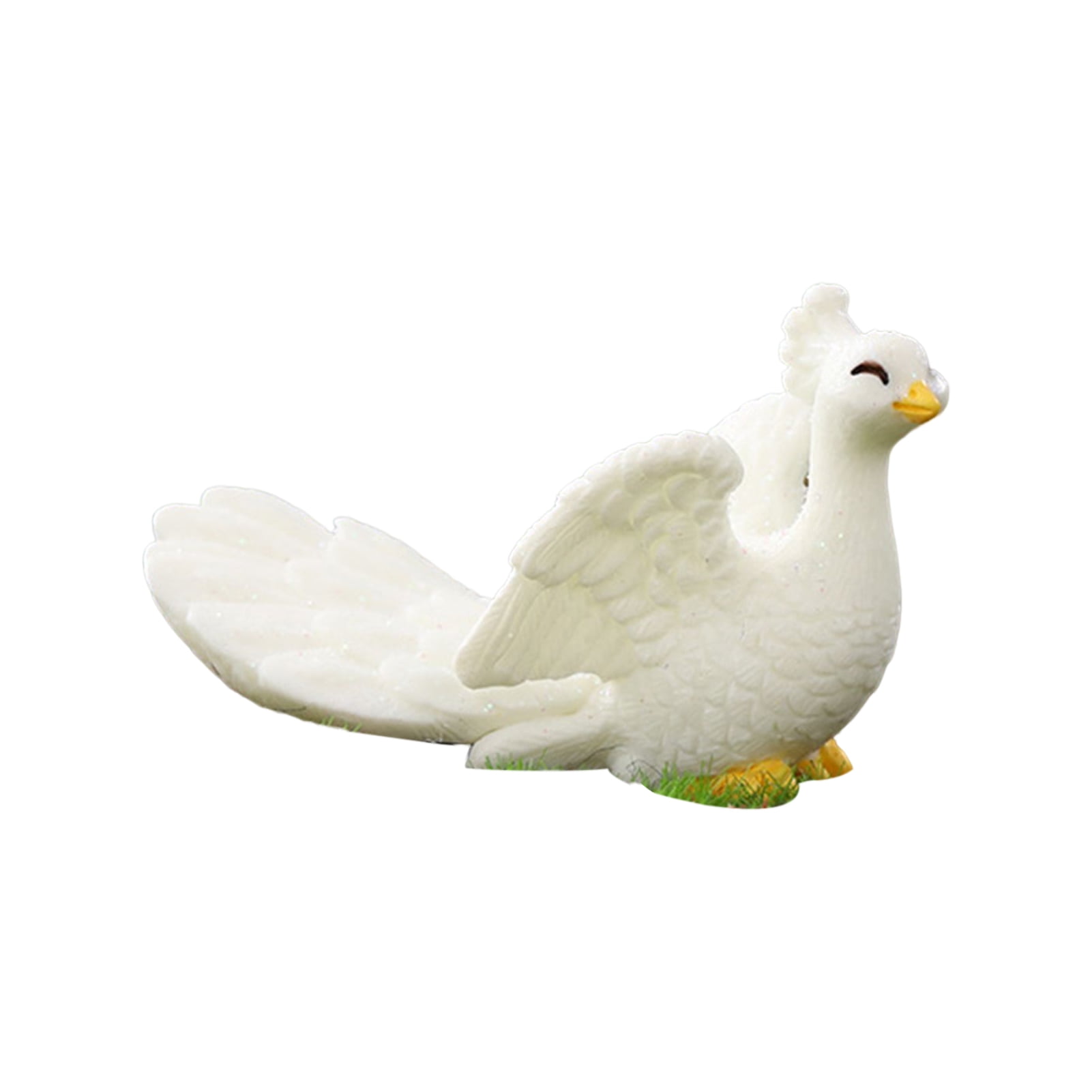 Peacock Ornament Decorative Realistic Hand-crafted Photo Props Resin ...