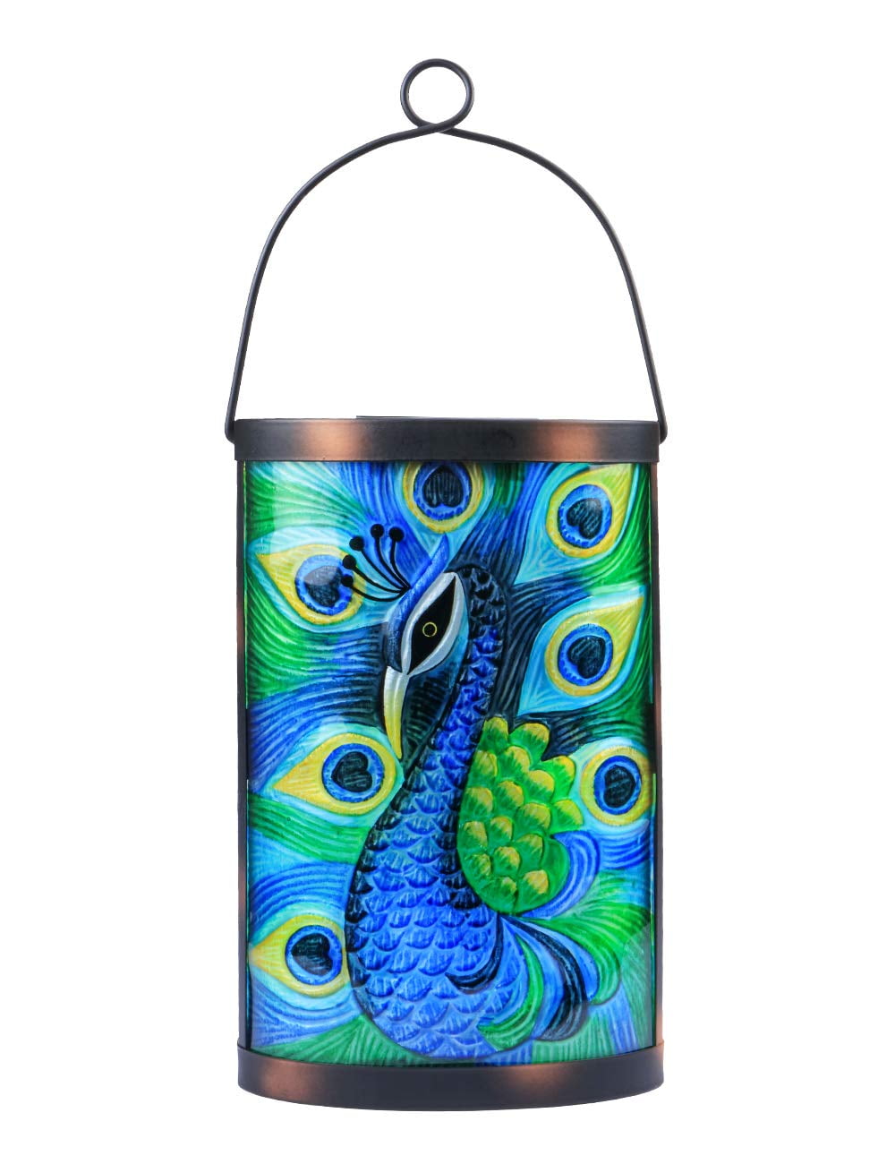 Peacock Outdoor Solar Lanterns Waterproof , Solar Powered Energy LED ...