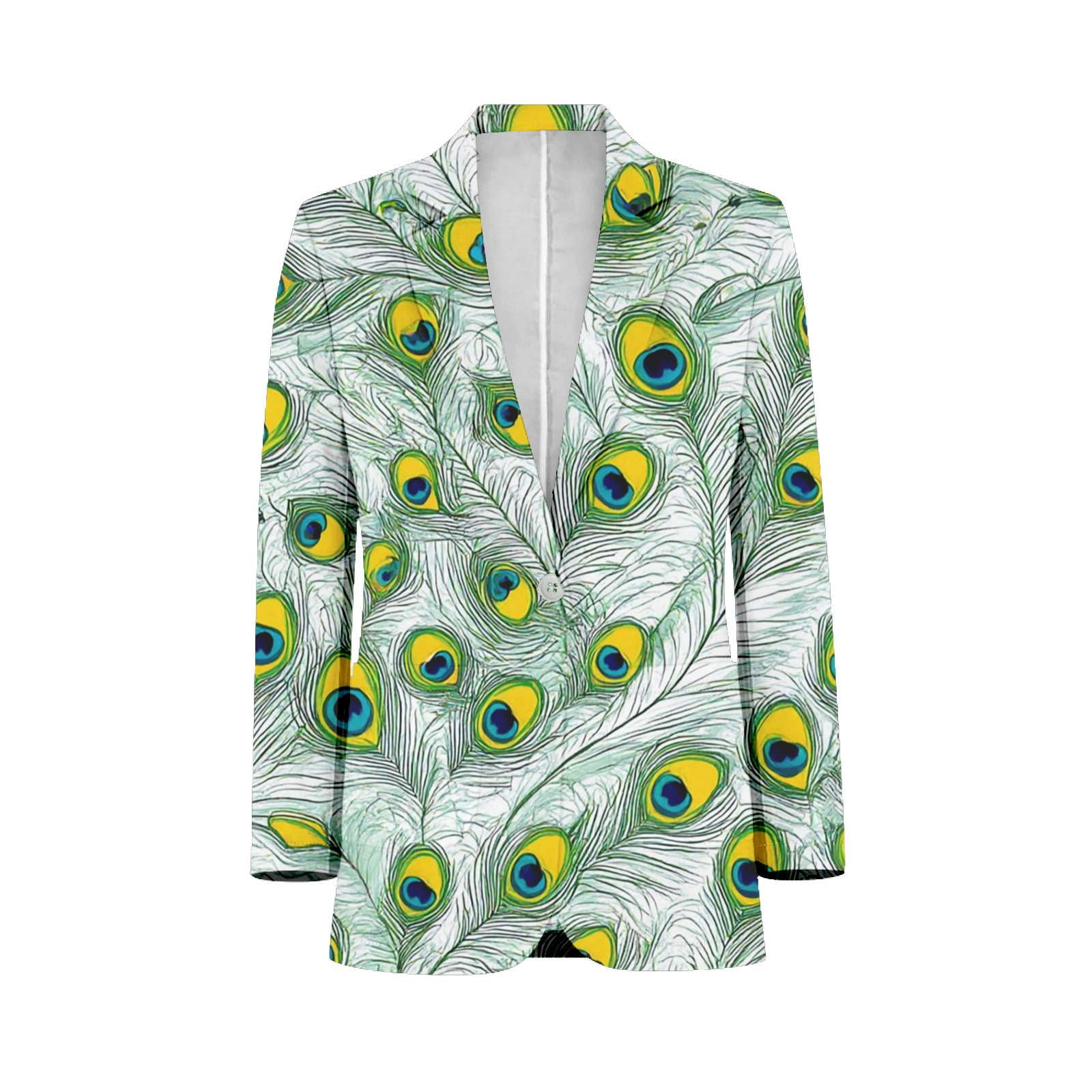 Peacock Plumage Colorful Pattern Design Customized Men's Suits full man ...