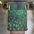 Peacock Quilt Cover Set Fashionable Printed Bedding Covers with ...
