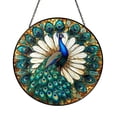 Peacock Stained Glass Suncatcher Bird Window Decor - Walmart.com