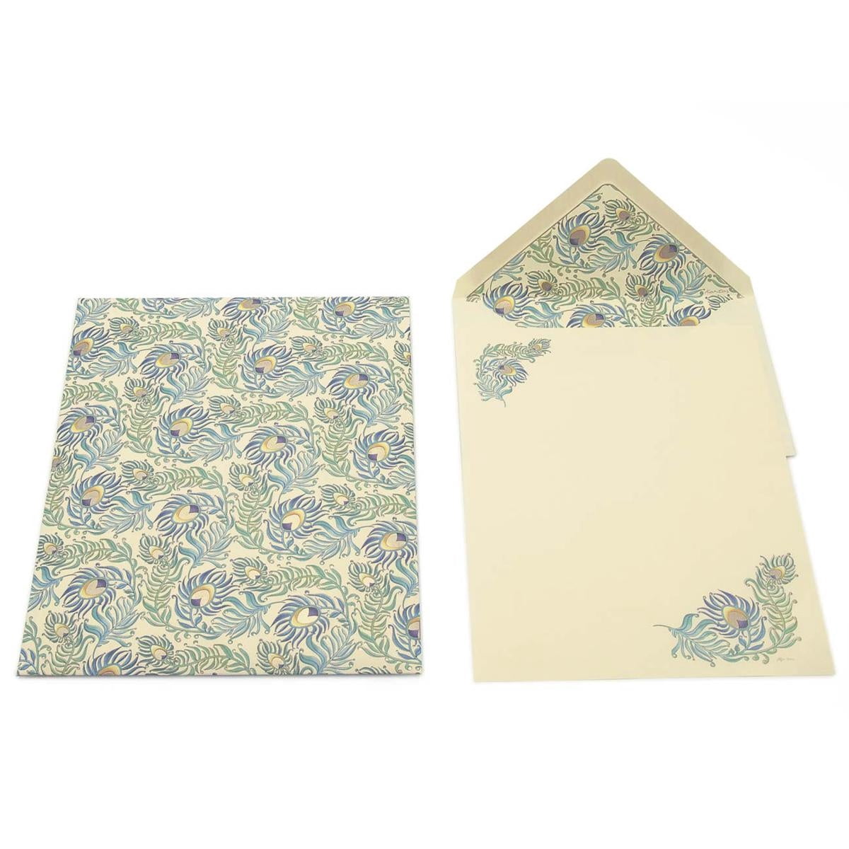 Peacock Stationery Portfolio with Sheets and Envelopes - Walmart.com