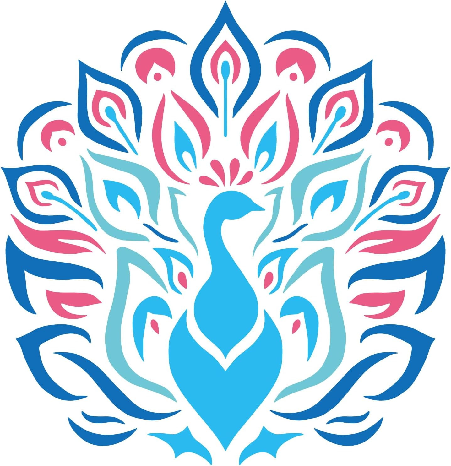 Peacock Stencil for Painting 11.8x11.8 inch Decorative Bird Peacock ...