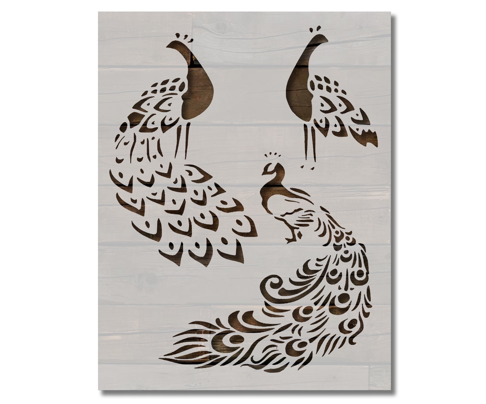 Peacock Stencil Partridge Bird Template Reusable 8.5 x 11 for Painting ...