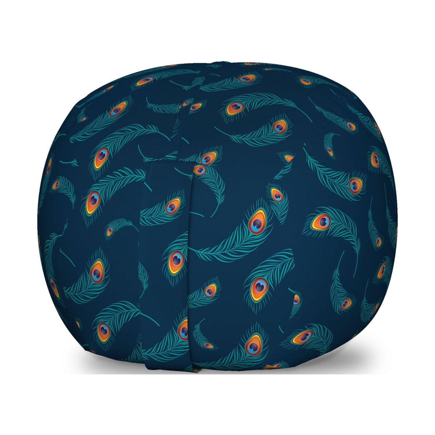 Peacock Storage Toy Bag Chair, Bohemian Pattern with Digital ...