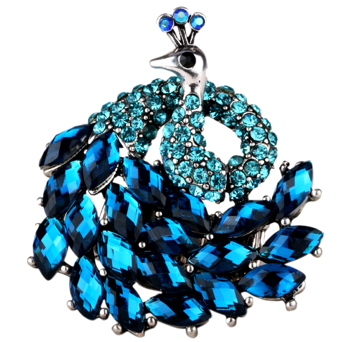 Peacock Stretch Rings for Women Fit Finger Size 6.5 to 9 Rhinestone ...