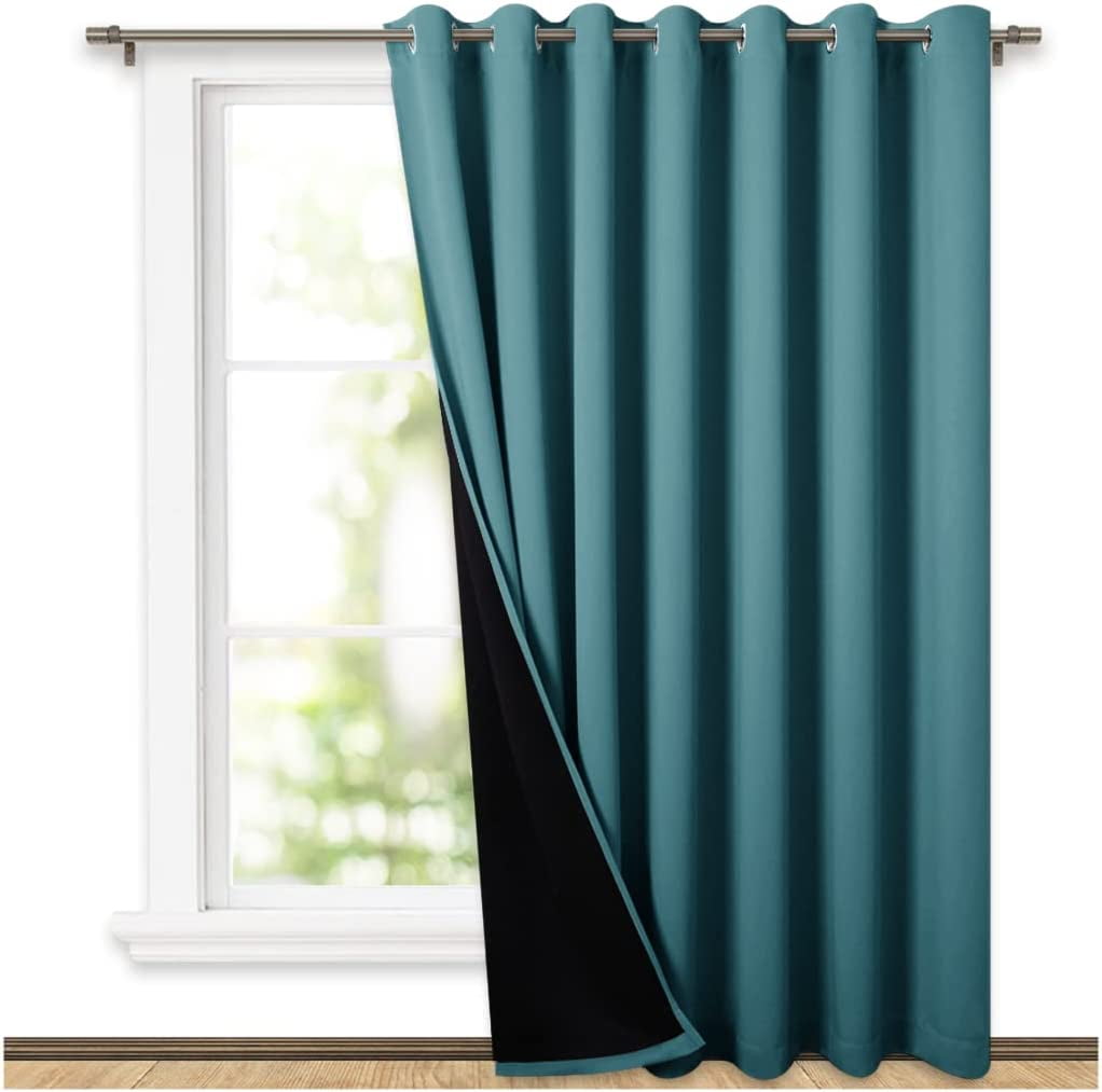 Peacock Teal Full Shading Closet Curtains, Privacy Room Divider Curtain ...