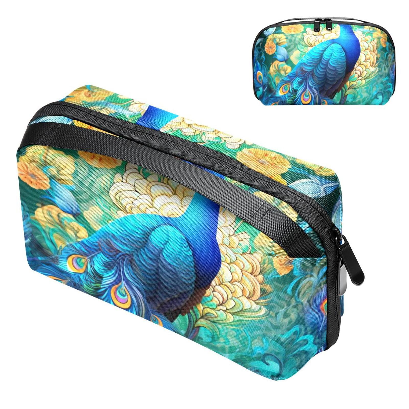 Peacock USB Organizer Oxford Cloth Waterproof Electronic Gadget Storage ...