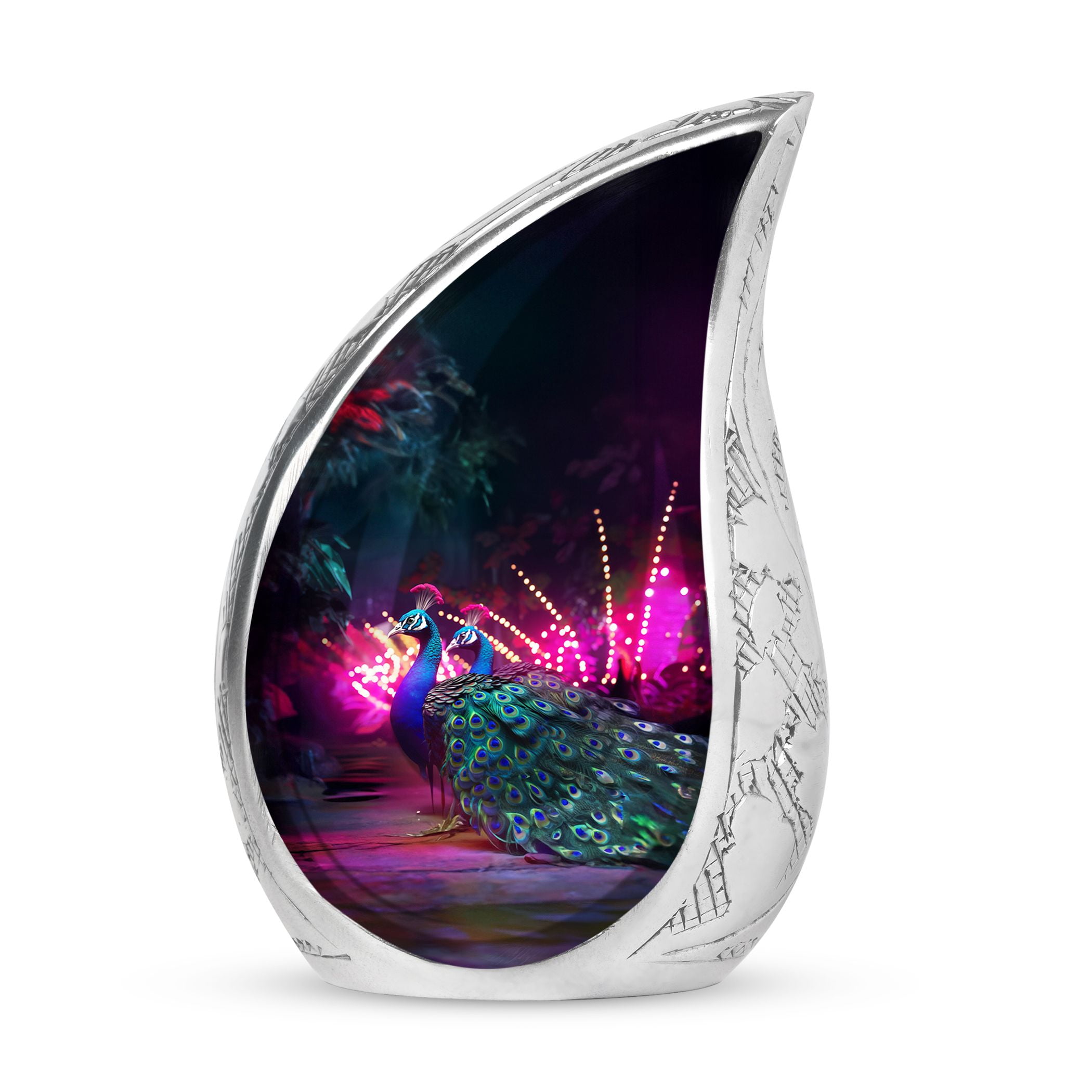 Peacock Urn - Keepsake Urns For Human Ashes - Cross Drop Urns For Human ...