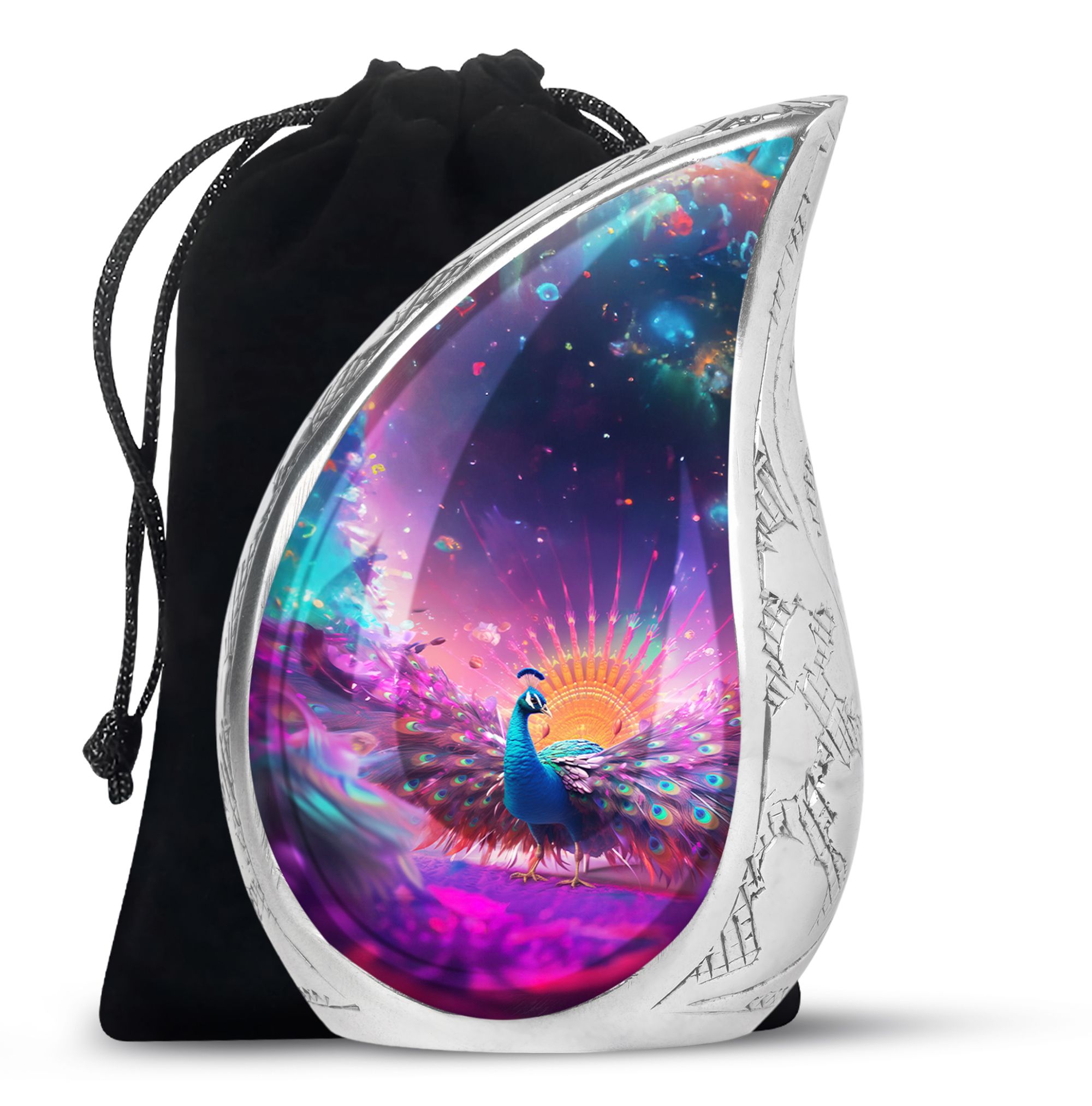 Peacock Urn - Large Urns For Human Ashes Adult Female - Cremation Urn ...